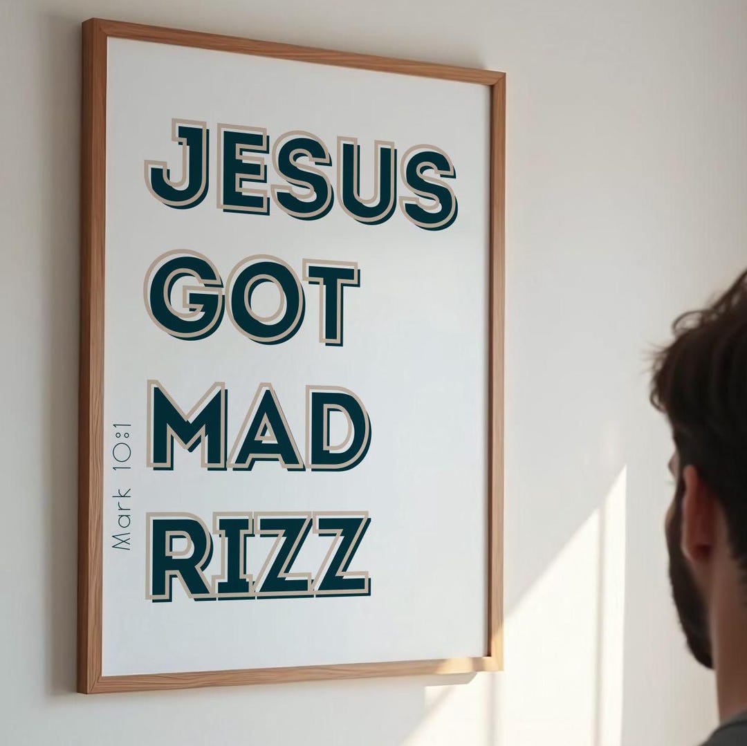 JESUS Got MAD RIZZ Youth Ministry Modern Christian Poster Youth Group ...