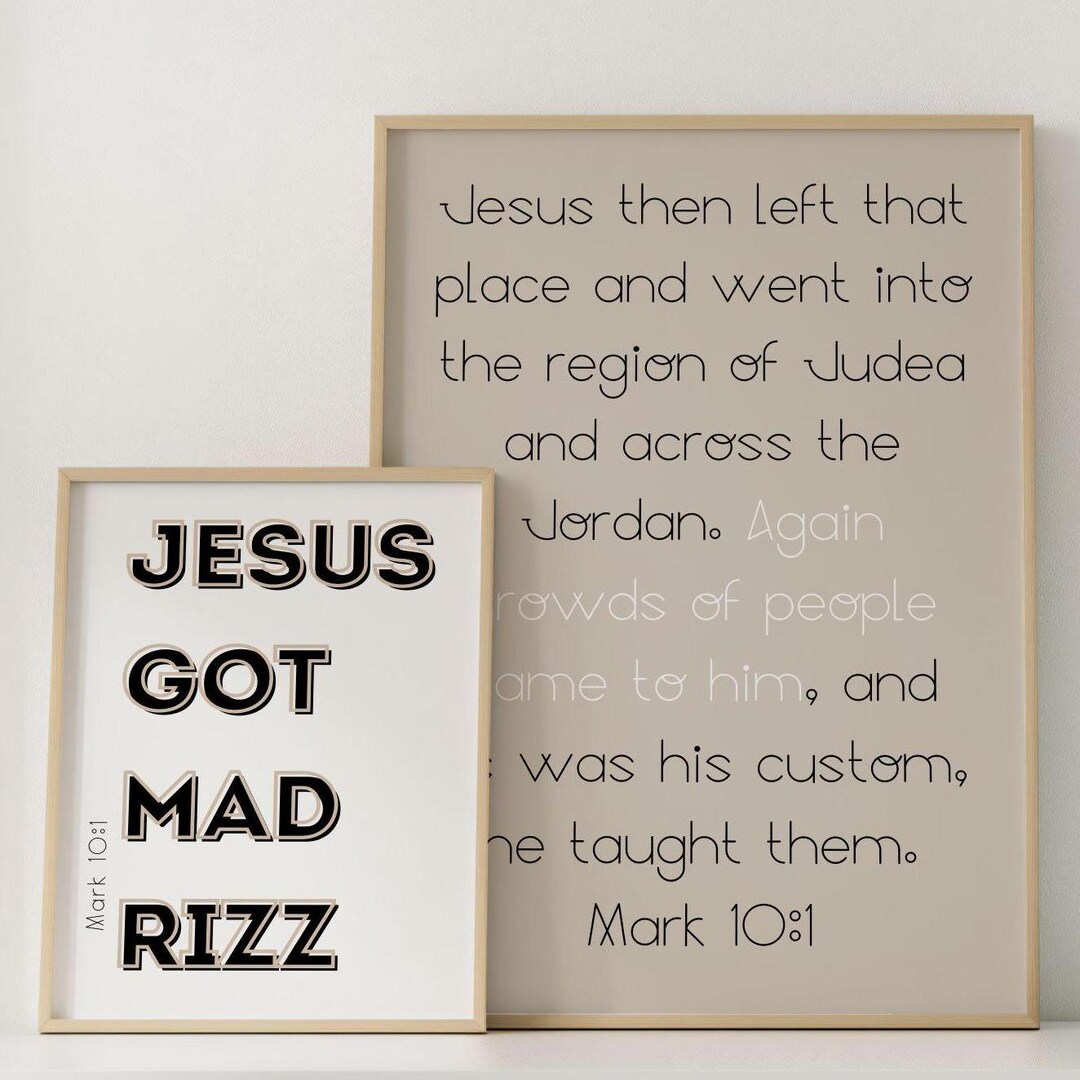 JESUS Got MAD RIZZ Set. Youth Ministry Modern Christian Poster Youth ...