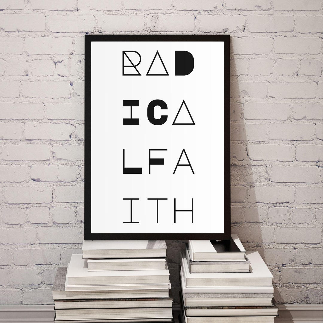RADICAL FAITH Wall Art 80's Slang Printable Retro Christian Art for Him ...