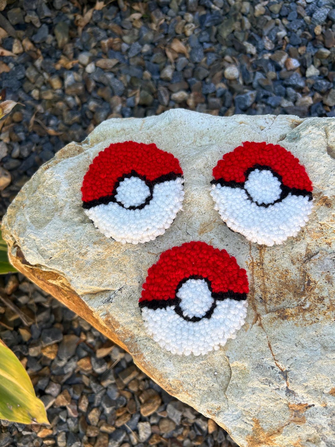 Pokeball Punch Needle Mug Rug Coaster for Home or Car - Etsy