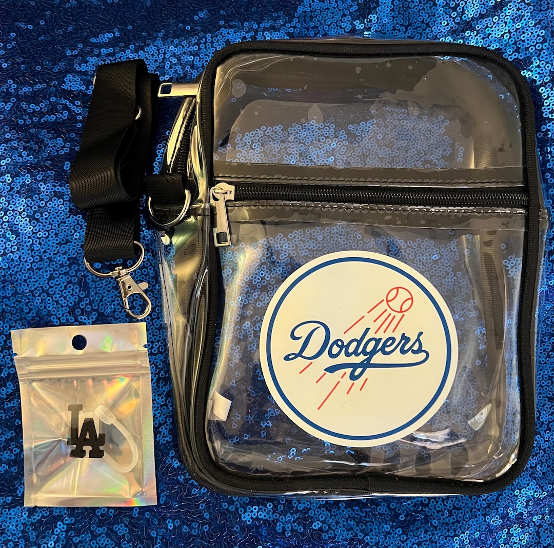 Clear Stadium Approved Dodger Bag. Crossbody Bag. FREE LA Straw Topper ...