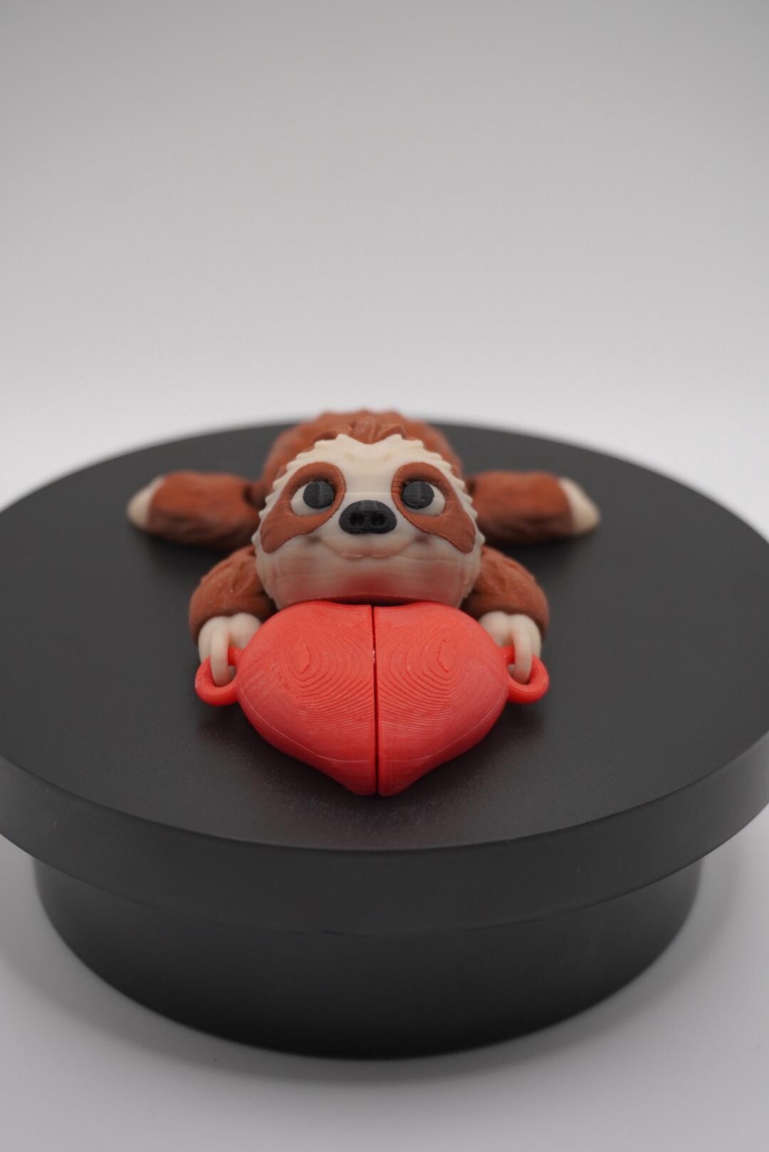 3D Printed Sloth With Lots of Love - Etsy