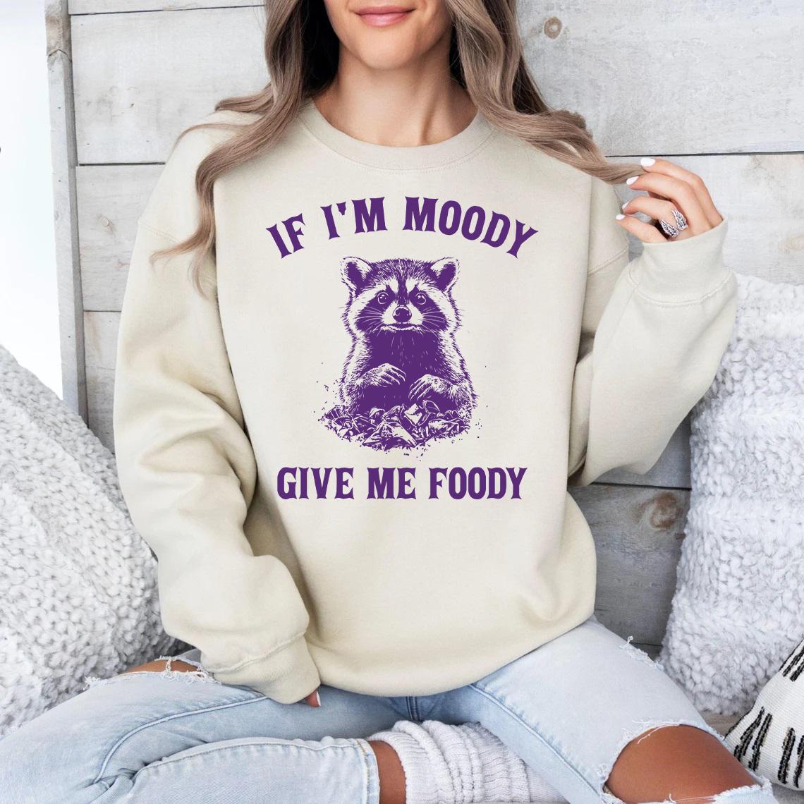 If Im Moody Give Me Foody PNG, Funny Raccoon Meme PNG, Funny Trash ...