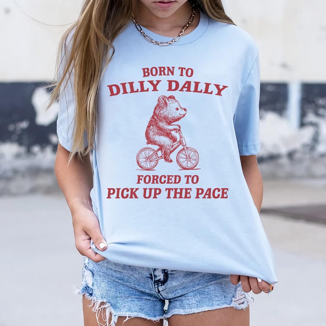 Born to Dilly Dally Forced to Pick up the Pace Vintage Drawing Digital ...