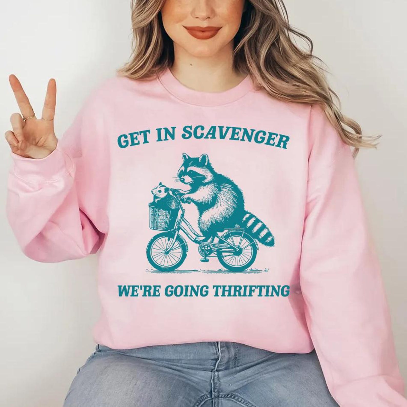 Get in Scavenger We’re Going Thrifting Vintage Drawing Digital File ...