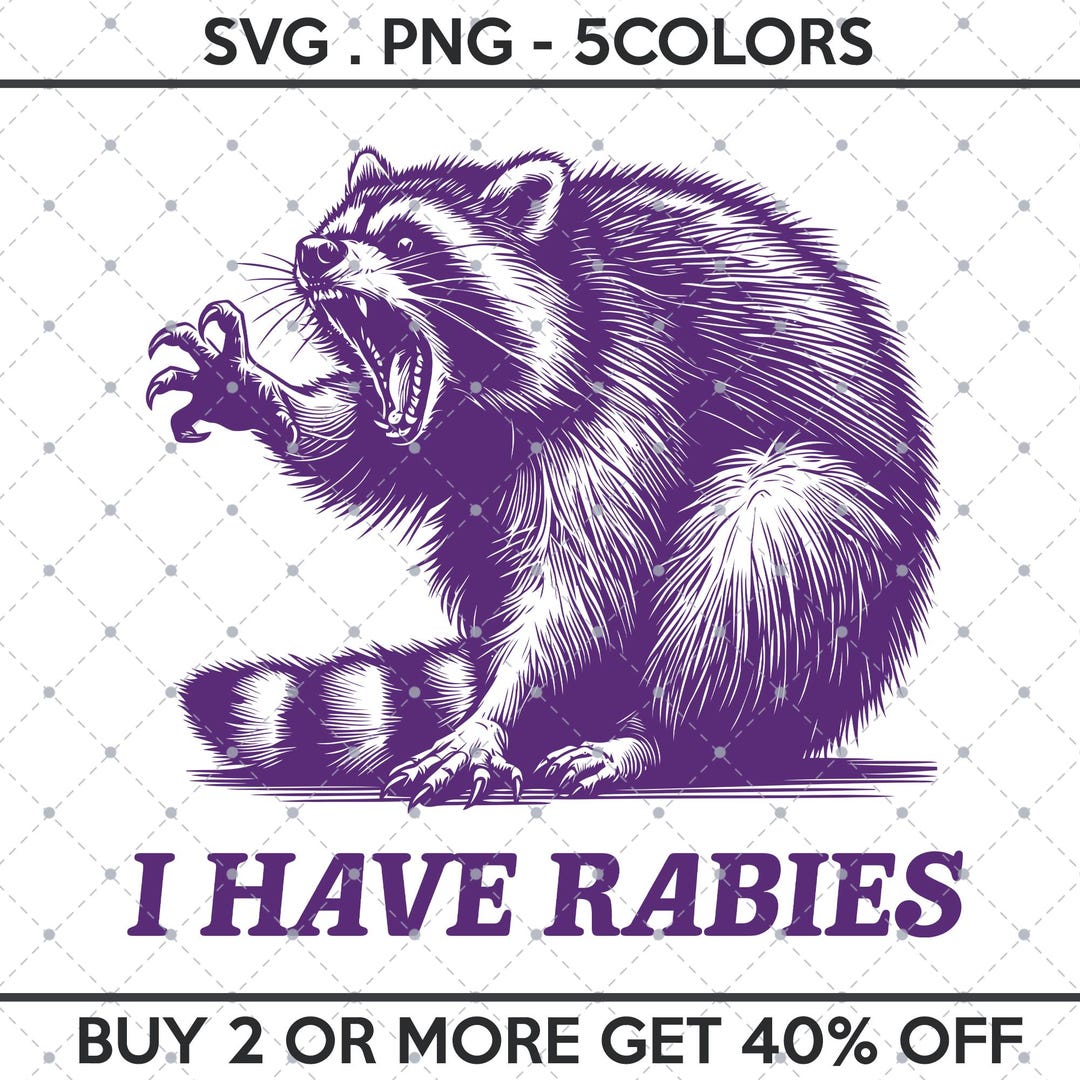 I Have Rabies SVG PNG, Funny Raccoon Meme Png, Funny Trash Panda Merch ...