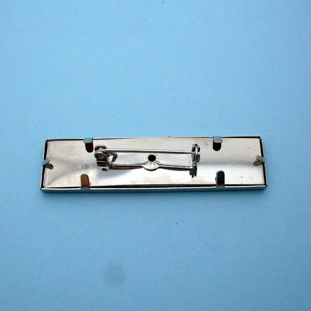 Silver Rectangular Pin Setting Frame Mounting 103ST | Etsy