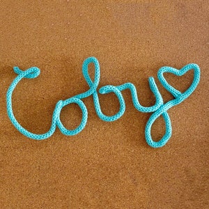 Rope Name Sign, Rope Name for Nursery, Rope Name Art, Nursery ...