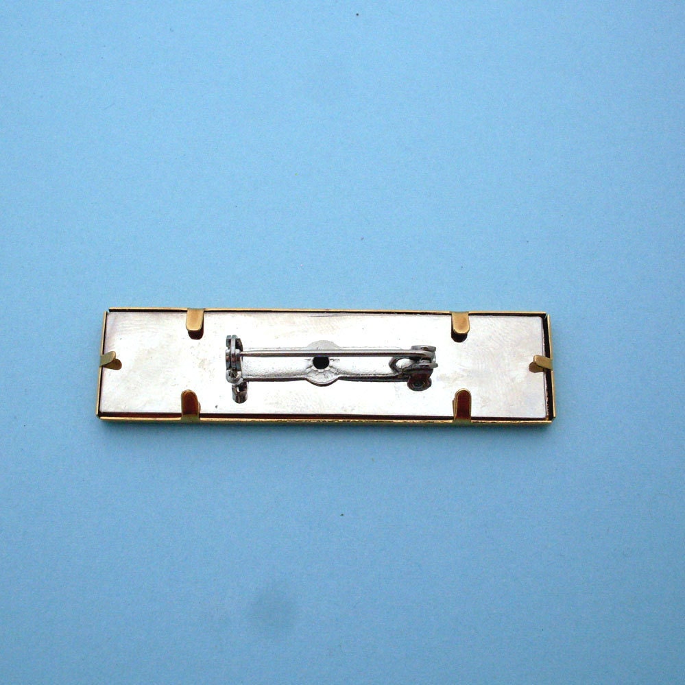 Gold Plated Rectangular Pin Setting Frame Mounting 103G - Etsy