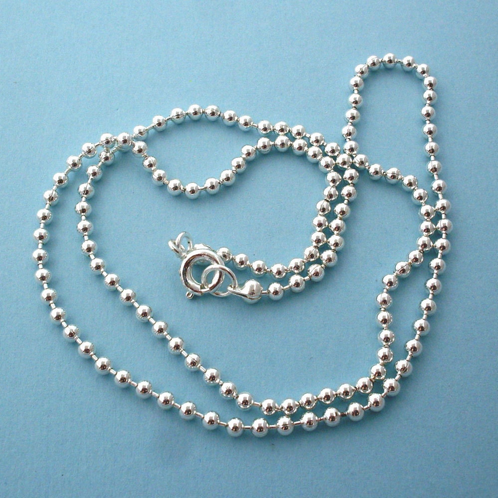 NEW Silver Plated Ball Chain Necklace Silver Ball Chain | Etsy