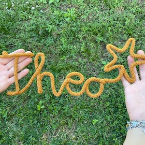 Rope Name Sign, Rope Name for Nursery, Rope Name Art, Nursery ...