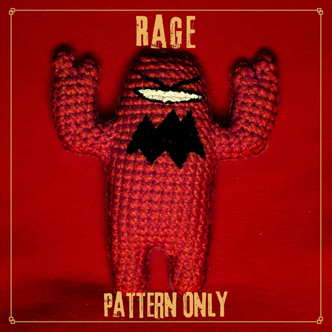 Rage - Trivia Homicide Quiz Show Character Avatar Crochet Pattern - Etsy