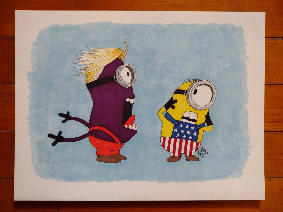 President Evil Minion Marker Drawing - Etsy