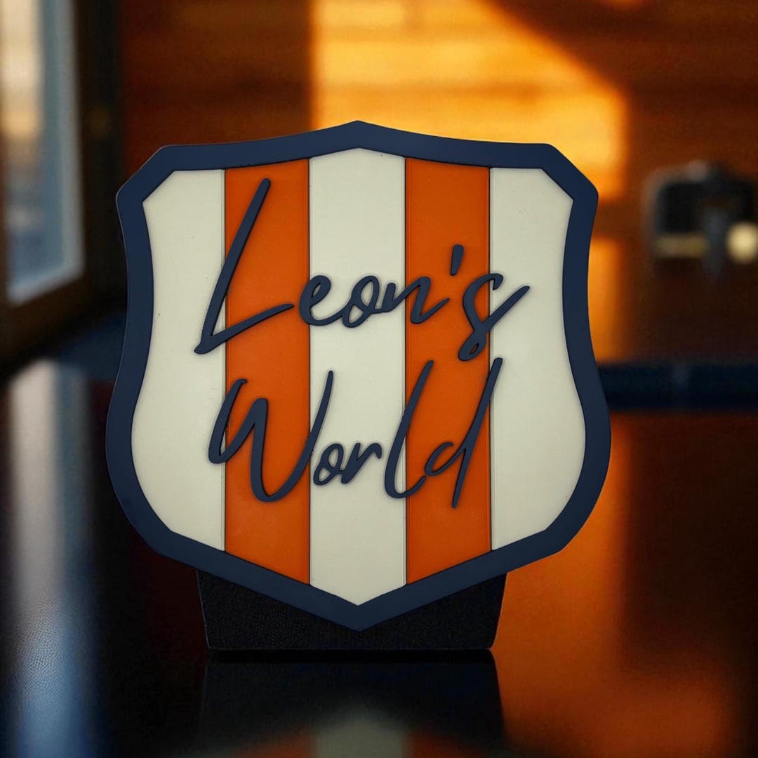 Custom 3D Printed Shield Wall Sign – Personalised Name Plaque for Door ...