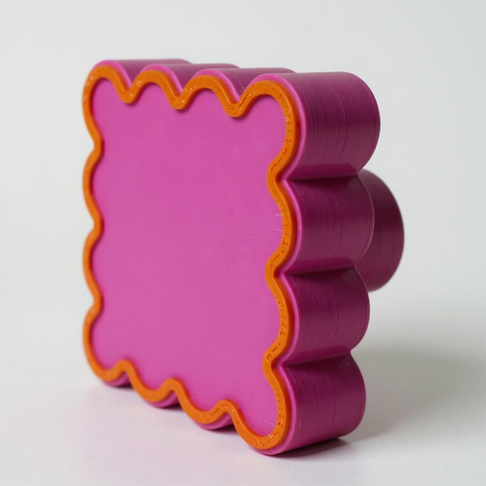 Retro Groovy Wavy Drawer Pulls 3D Printed Cabinet Knobs Pink Orange ...