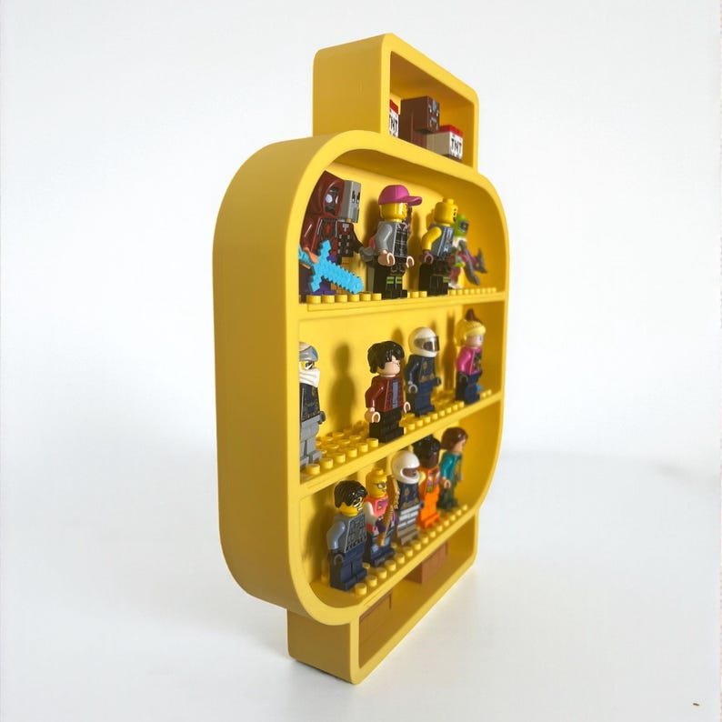 Lego-inspired Minifigure Display Shelf: Wall-mounted or Freestanding ...