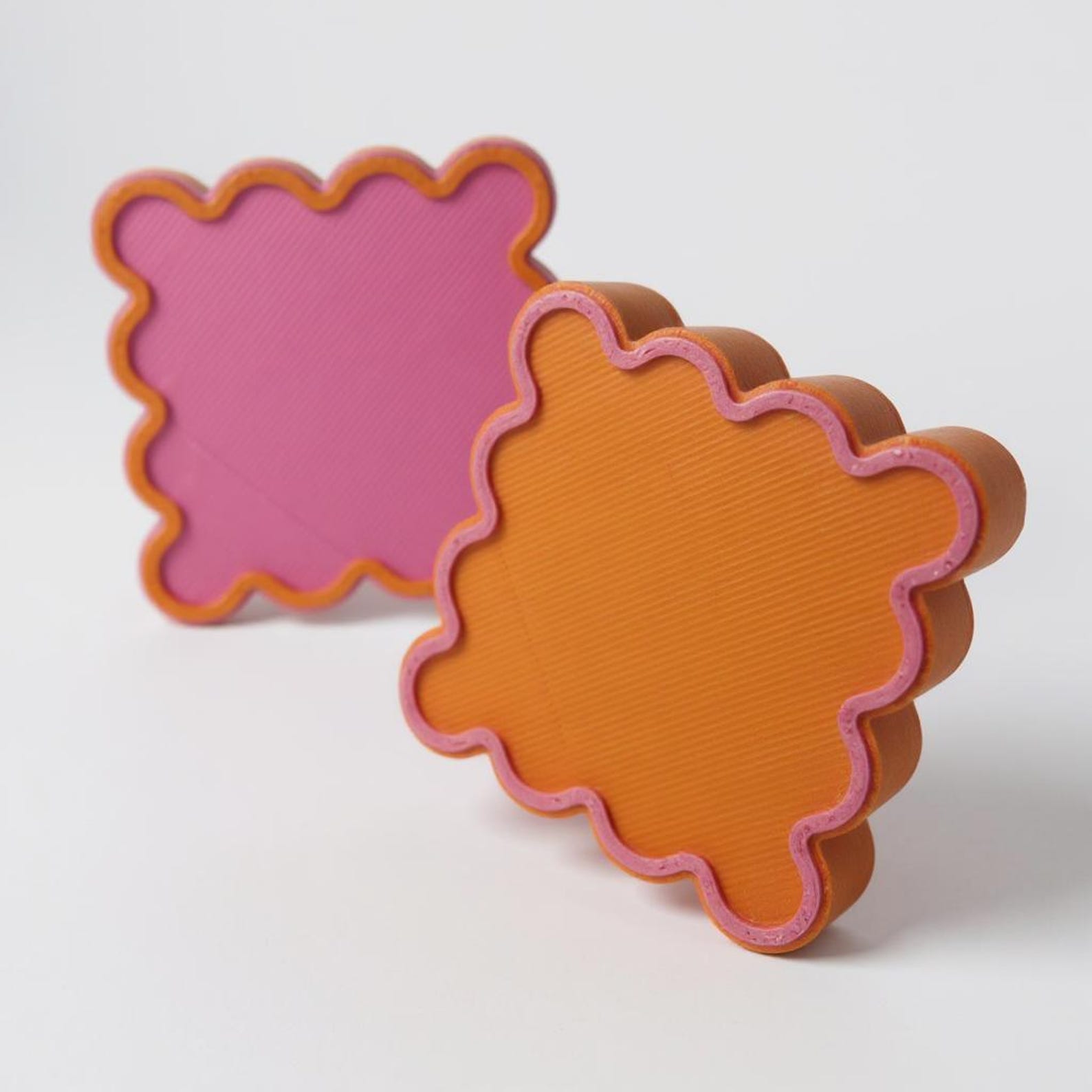 Retro Groovy Wavy Drawer Pulls 3D Printed Cabinet Knobs Pink Orange ...