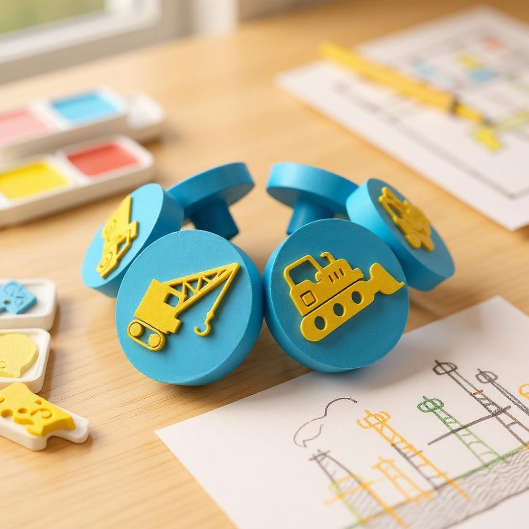 Construction Vehicle Drawer Pulls Car Theme: Blue & Yellow Nursery ...
