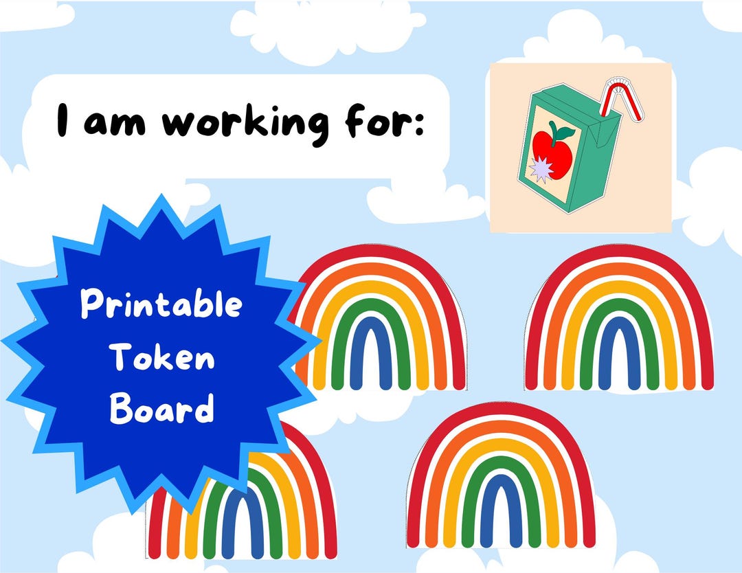 Token Board Rainbow - Etsy
