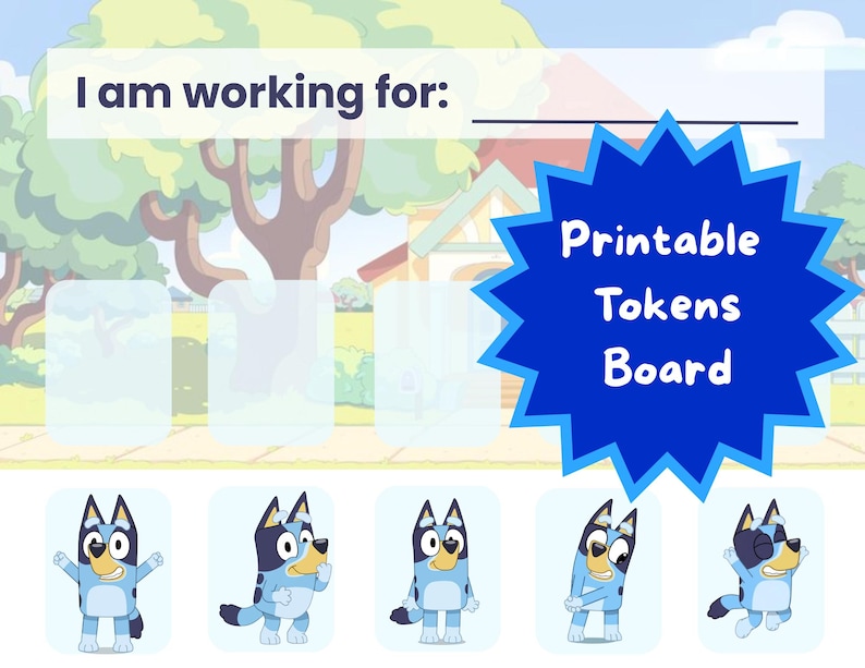 Bluey Token Board - Etsy