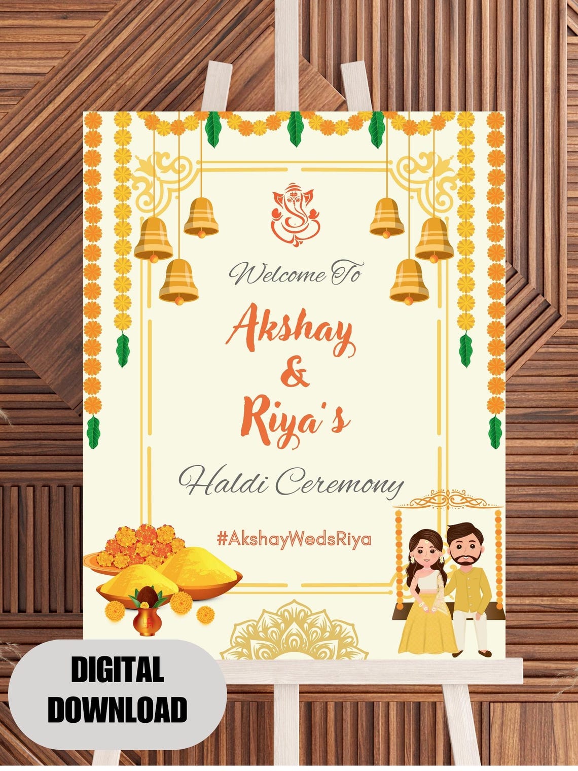 Wedding Haldi Sign, Haldi Decor, Haldi Poster, Haldi Sign, Pithi Sign ...