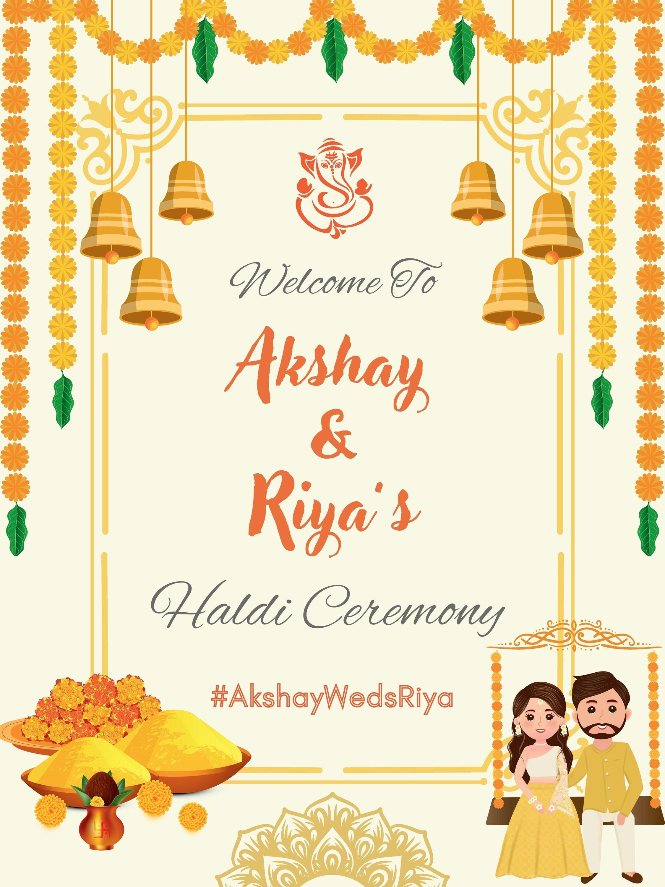 Wedding Haldi Sign, Haldi Decor, Haldi Poster, Haldi Sign, Pithi Sign ...