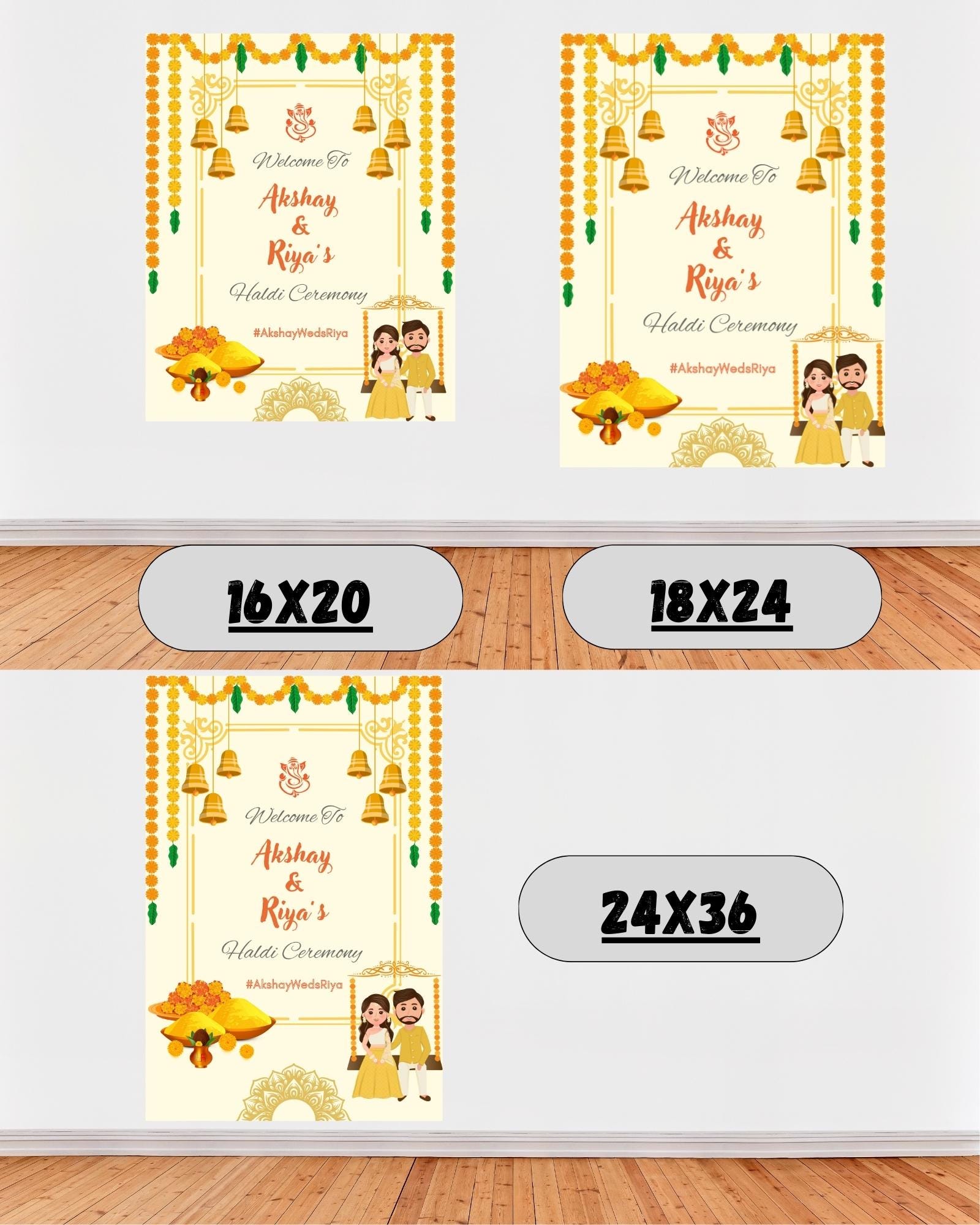 Wedding Haldi Sign, Haldi Decor, Haldi Poster, Haldi Sign, Pithi Sign ...