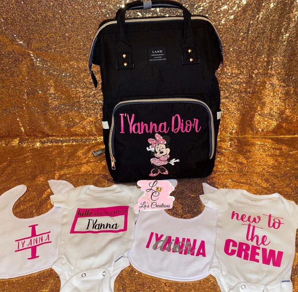 Minnie Mouse Themed Diaper Bag Set - Etsy