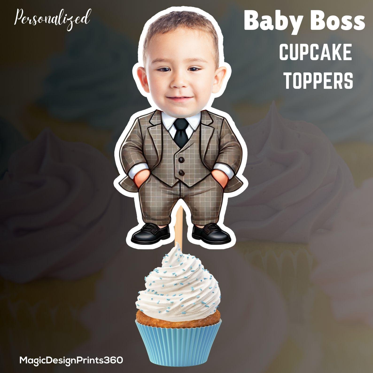 The Baby Boss Cupcake Toppers | Personalized Faces for Custom Party Fun ...