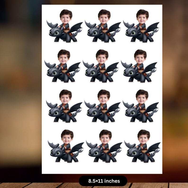 How to Train Your Dragon Toohtless Hiccup Personalized Face Cupcake ...