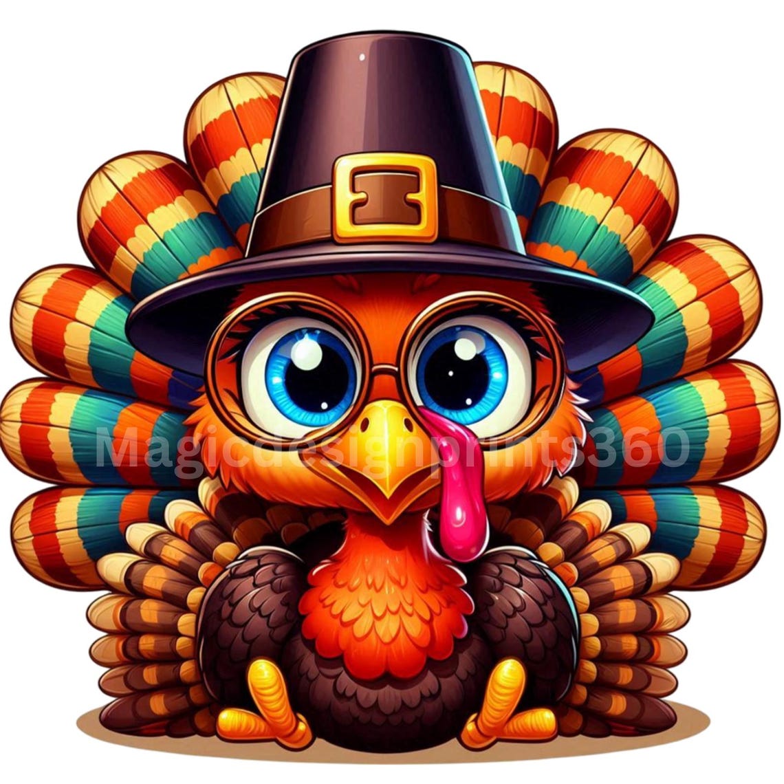 Cartoon Turkey Clipart | Fun Cartoon Turkey Clipart Bundle | 5 High ...