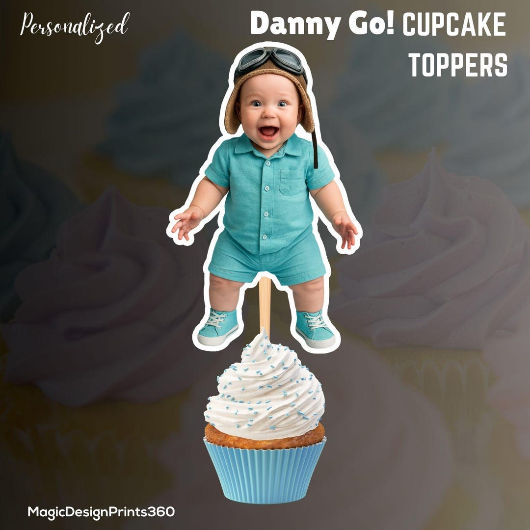 Danny Go! Custom Face Cupcake Toppers - Etsy