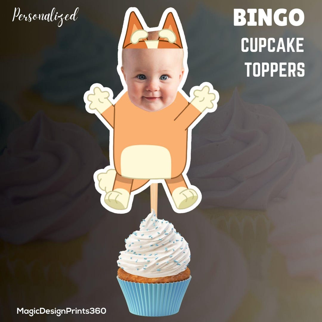 BINGO Cupcake Toppers | Personalized Faces for Custom Party Fun Decor ...