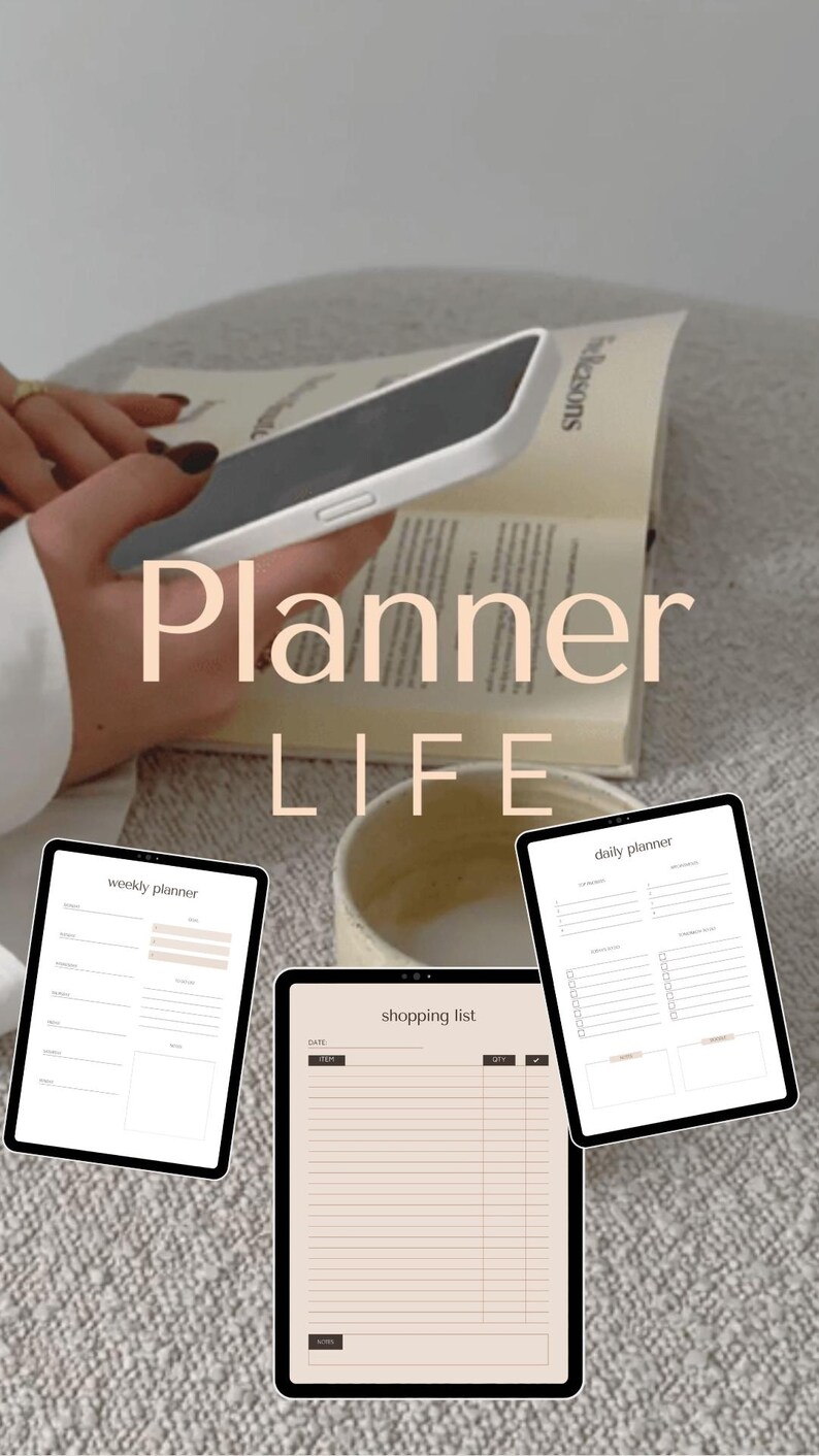 Digital Life Planner Undated PDF, Goal Setting, Daily & Weekly ...