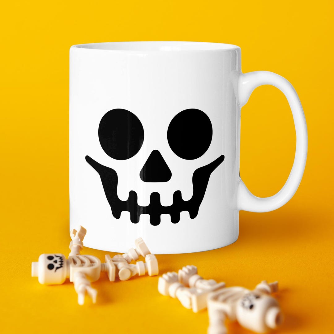 LEGO Inspired Skeleton Face Coffee & Tea Cup | Unique Mug for LEGO ...