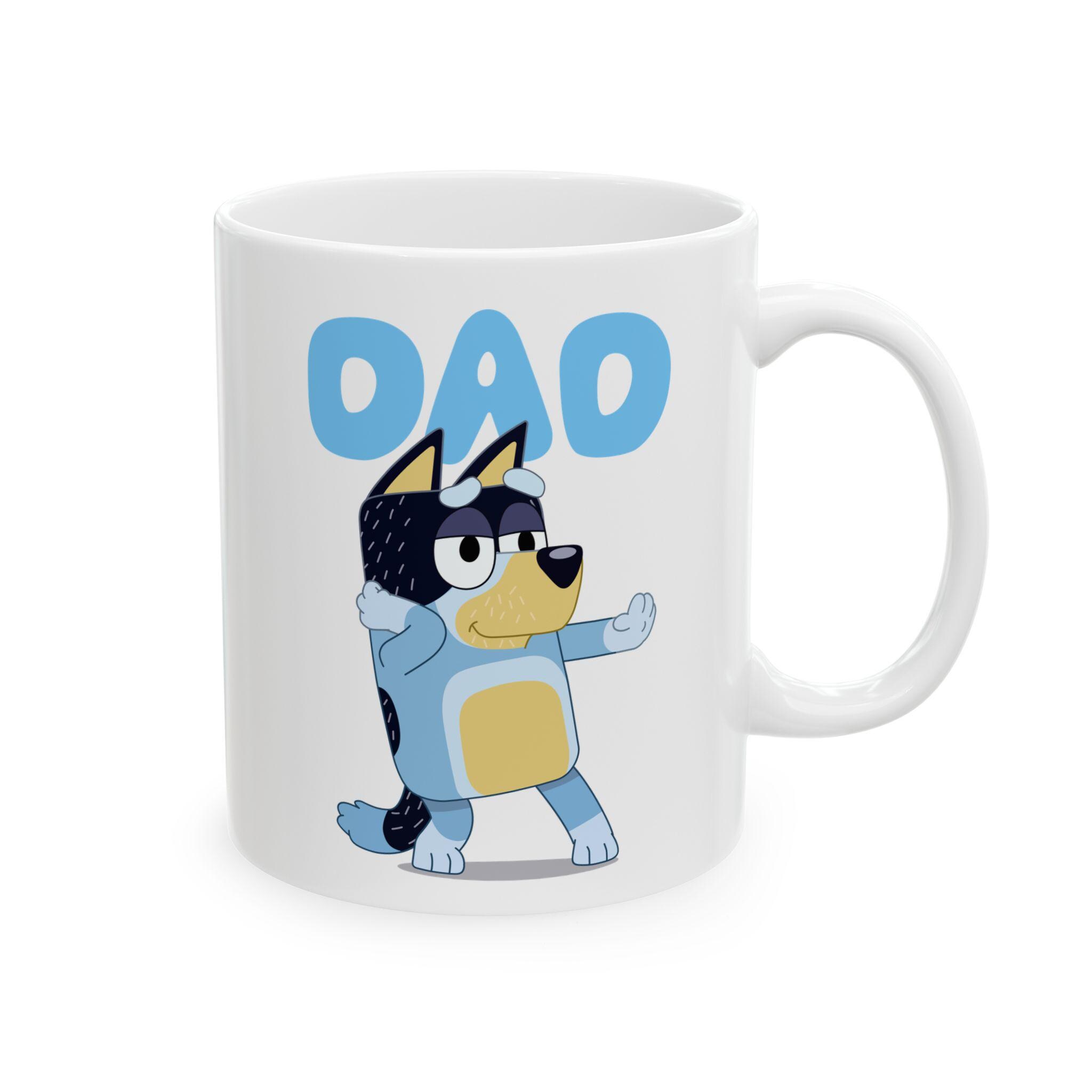 Dancing Bandit Bluey Mug, Bluey Bandit Dad, Big Fella, Coffee Cup, Best ...