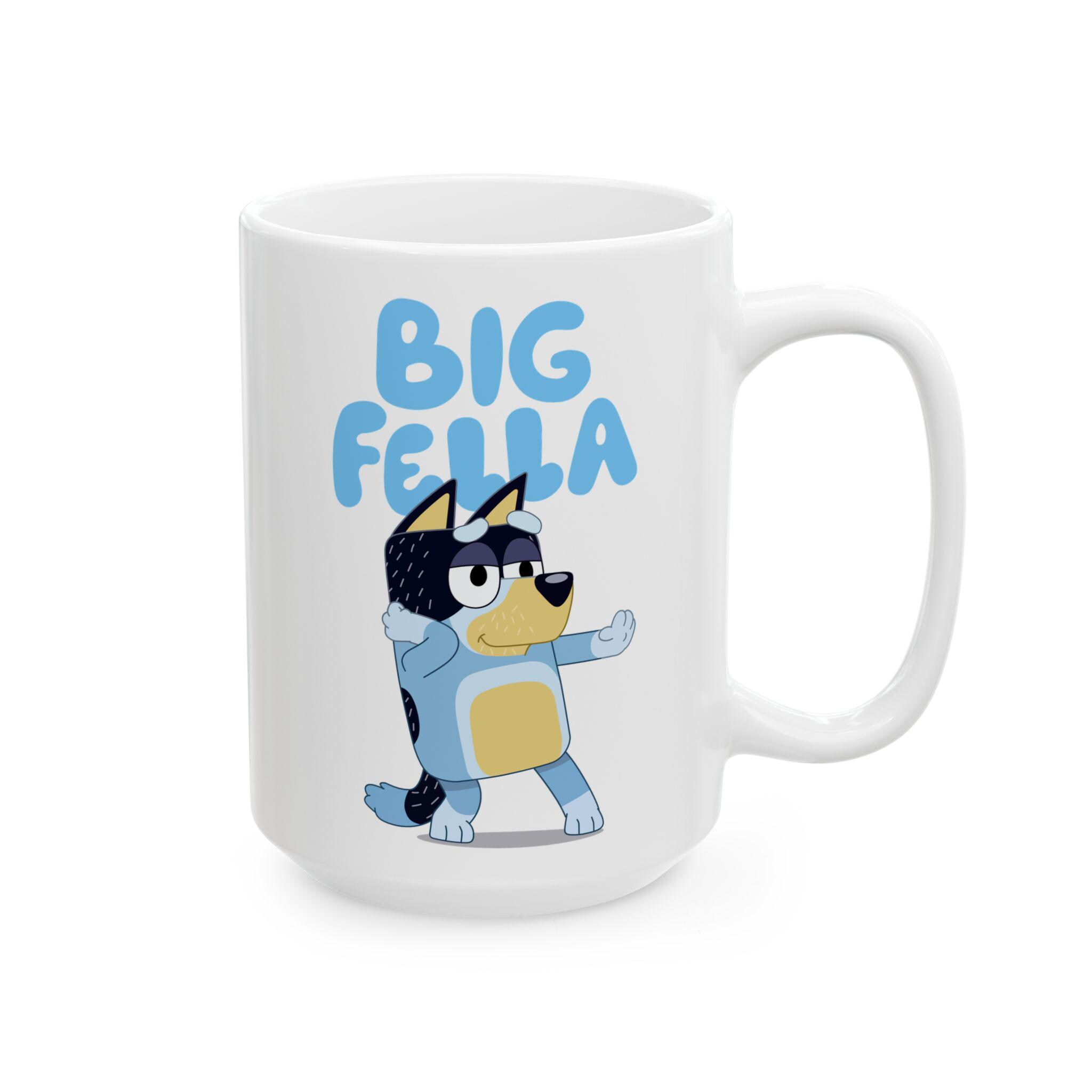 Dancing Bandit Bluey Mug, Bluey Bandit Dad, Big Fella, Coffee Cup, Best ...