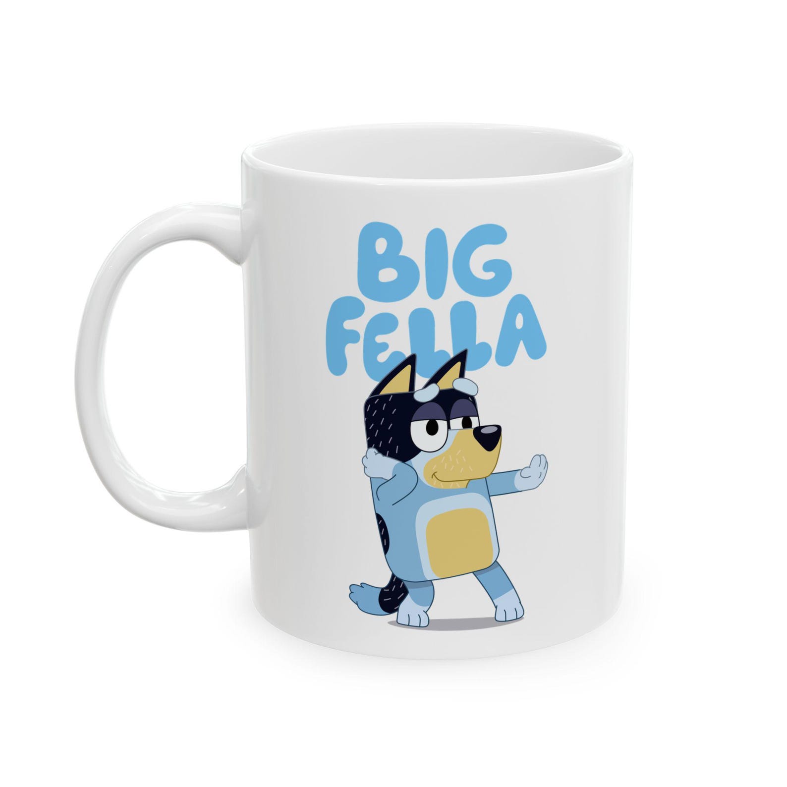 Dancing Bandit Bluey Mug, Bluey Bandit Dad, Big Fella, Coffee Cup, Best ...