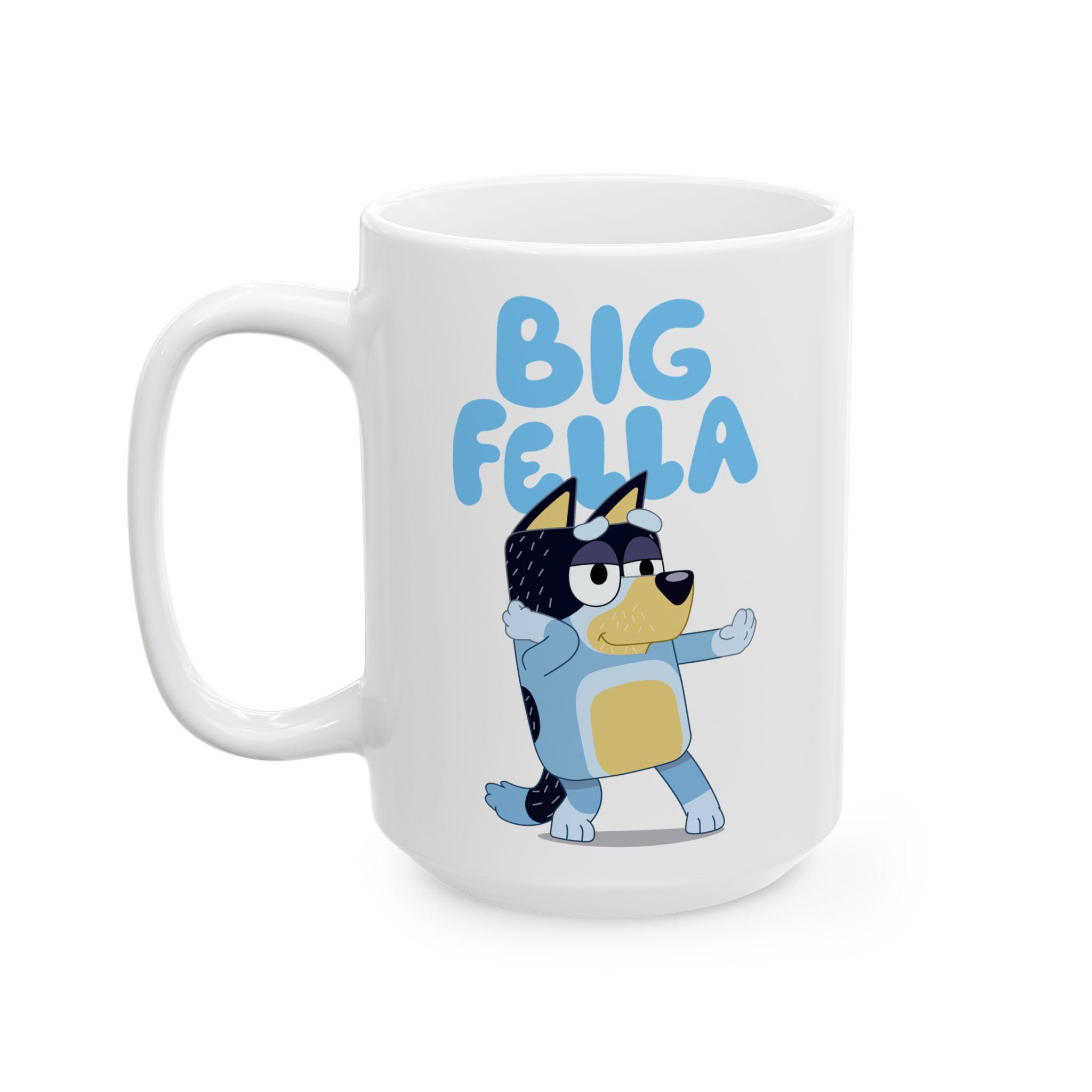 Dancing Bandit Bluey Mug, Bluey Bandit Dad, Big Fella, Coffee Cup, Best ...