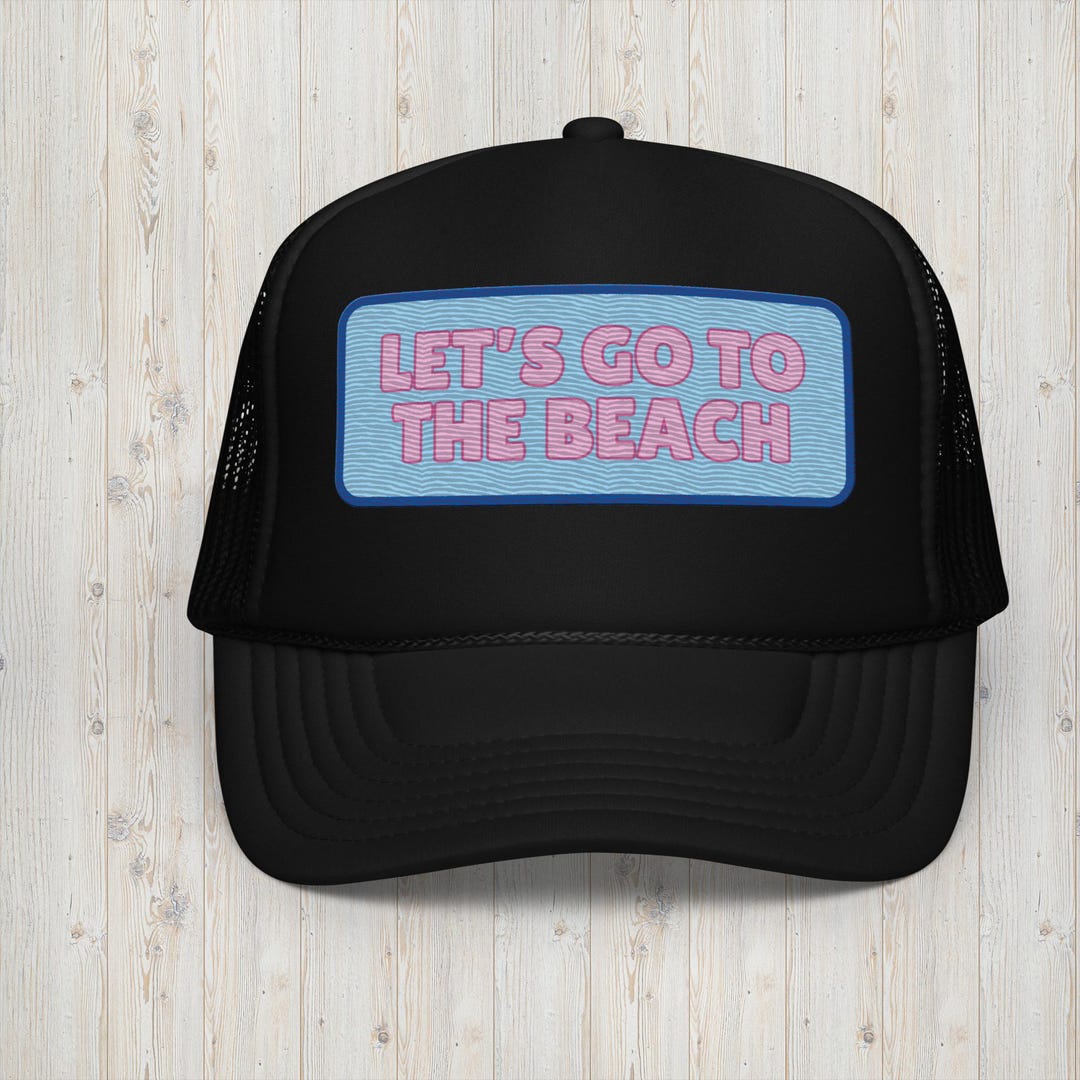 Let's Go to the Beach Trucker Hat Summer Trucker Hats, Beach Hats ...