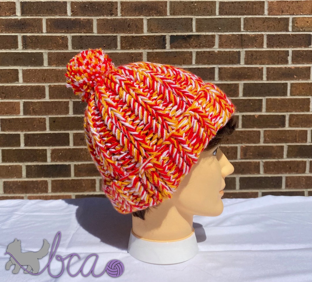 Crochet KC Chiefs Inspired Bulky Weight Stocking Hat/toddler, Child ...