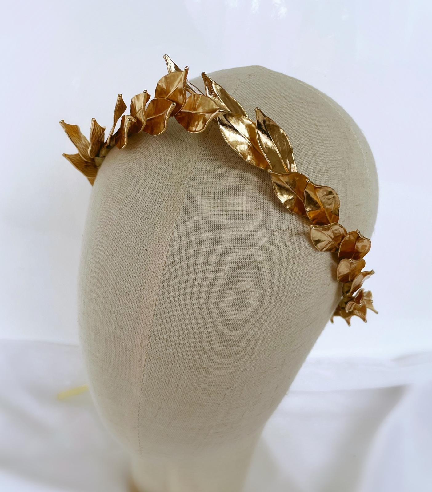 Greek God Crown, Goddess, Men's Wedding Gold Leaf Headband, Toga ...