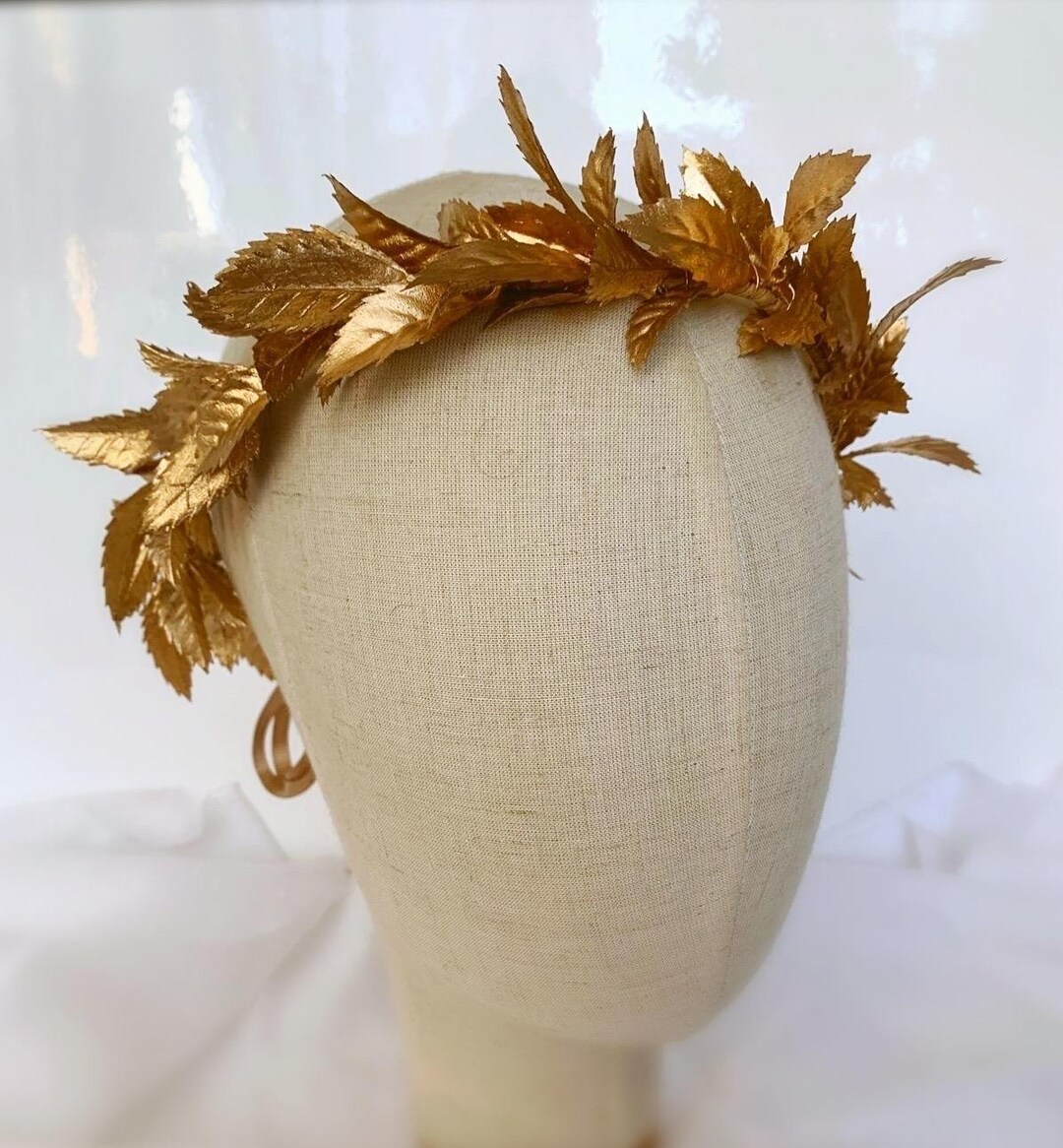 Greek God Crown, Goddess, Men's Wedding Gold Leaf Headband, Toga ...