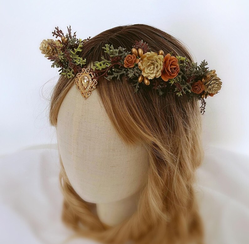 Woodland Crown, Forest Elf Crown, Elf Headpiece With Acorns, Winder ...