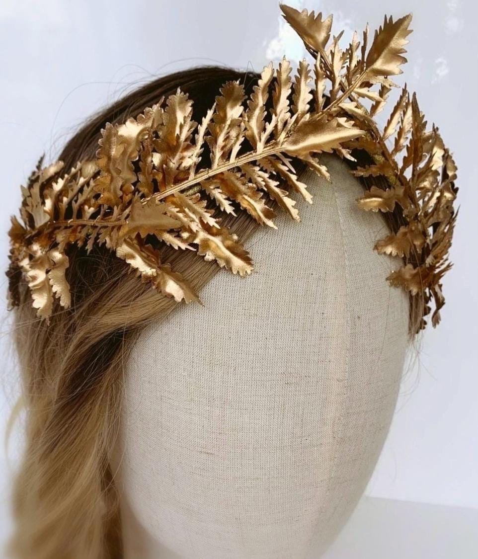 Greek God Crown, Goddess, Men's Wedding Gold Leaf Headband, Toga ...