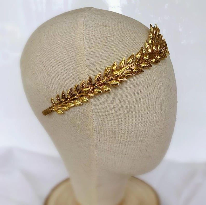 Greek God Crown, Goddess, Men's Wedding Gold Leaf Headband, Toga ...