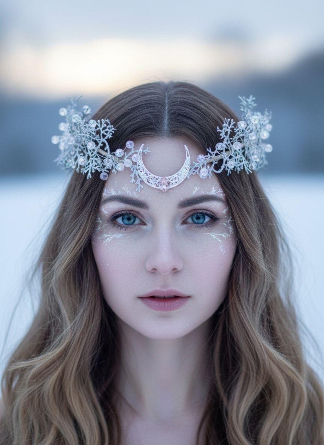 Silver Elven Crown, Fairy Tiara With Crystal, Silver Elven Circlet ...