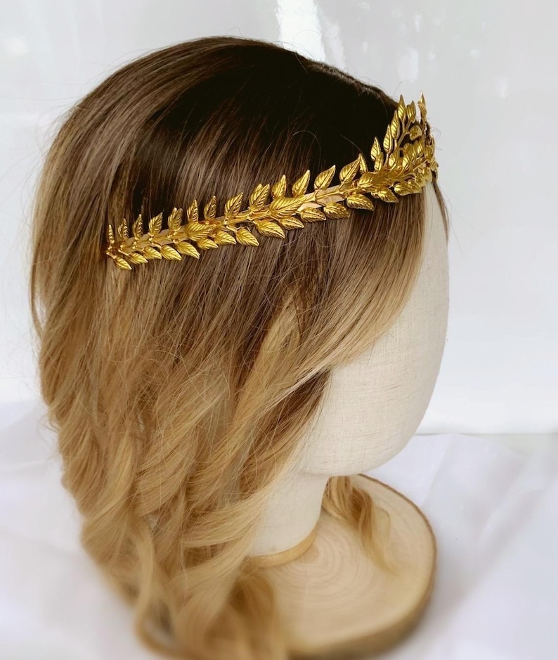 Greek God Crown, Goddess, Men's Wedding Gold Leaf Headband, Toga ...