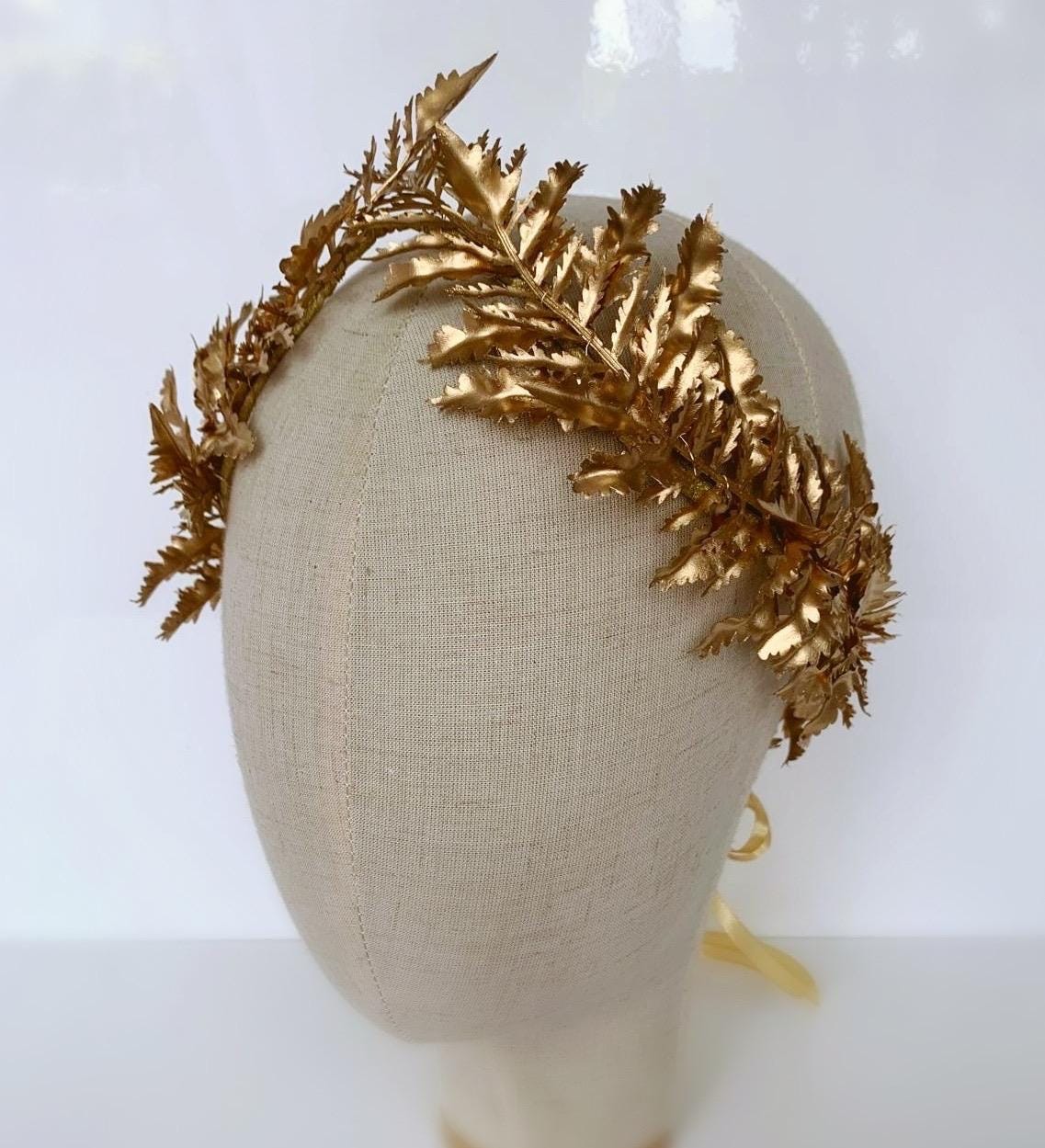Greek God Crown, Goddess, Men's Wedding Gold Leaf Headband, Toga ...