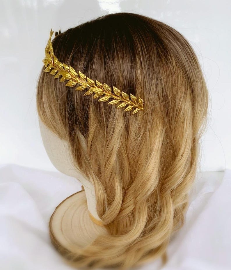 Greek God Crown, Goddess, Men's Wedding Gold Leaf Headband, Toga ...